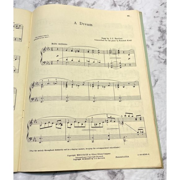 Office | The Ditson Album Of Piano Solos Vintage Songbook Sheet Music ...
